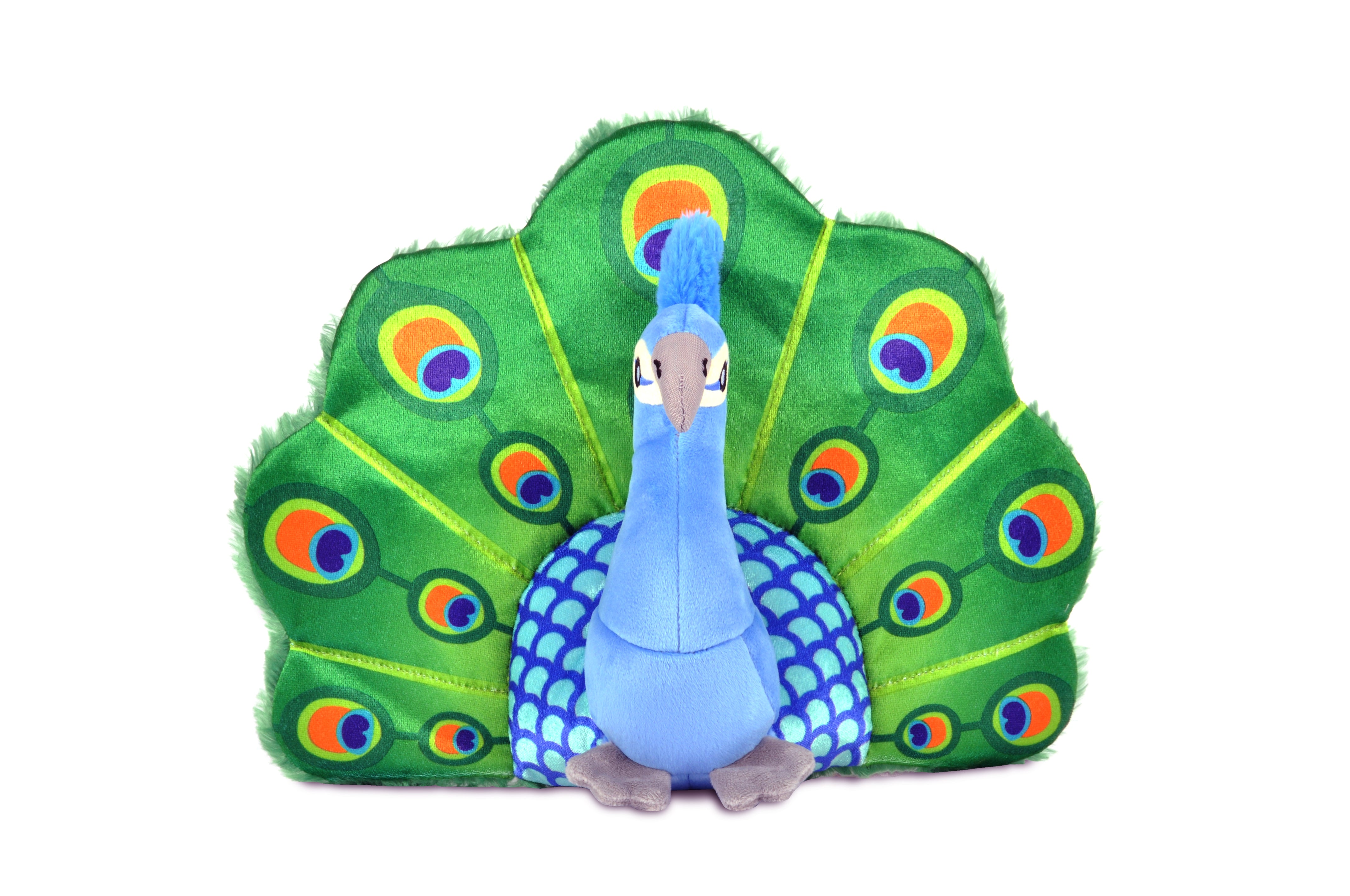 Percy the Peacock Plush Dog Toy